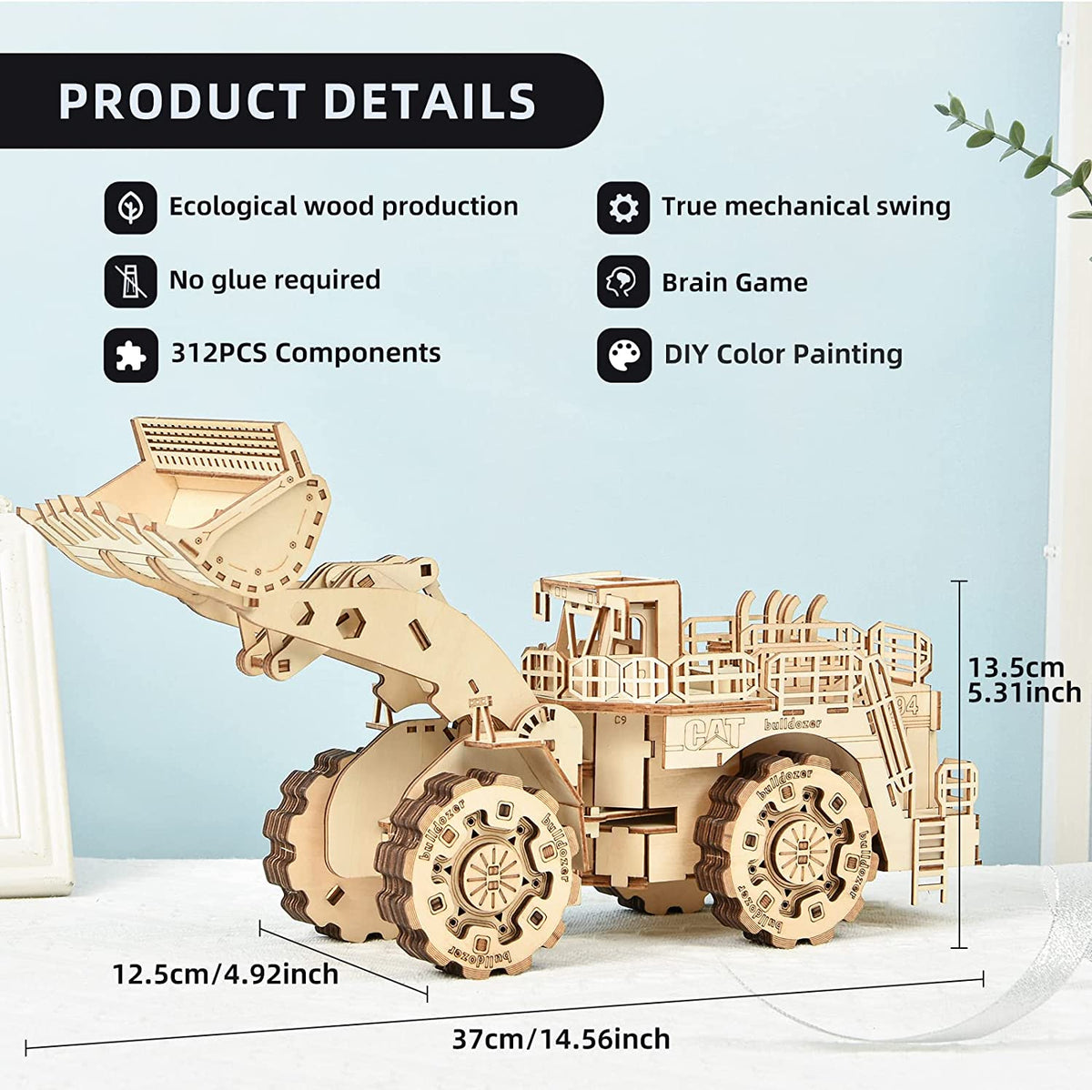 3D Wooden Puzzles Excavator – bennama